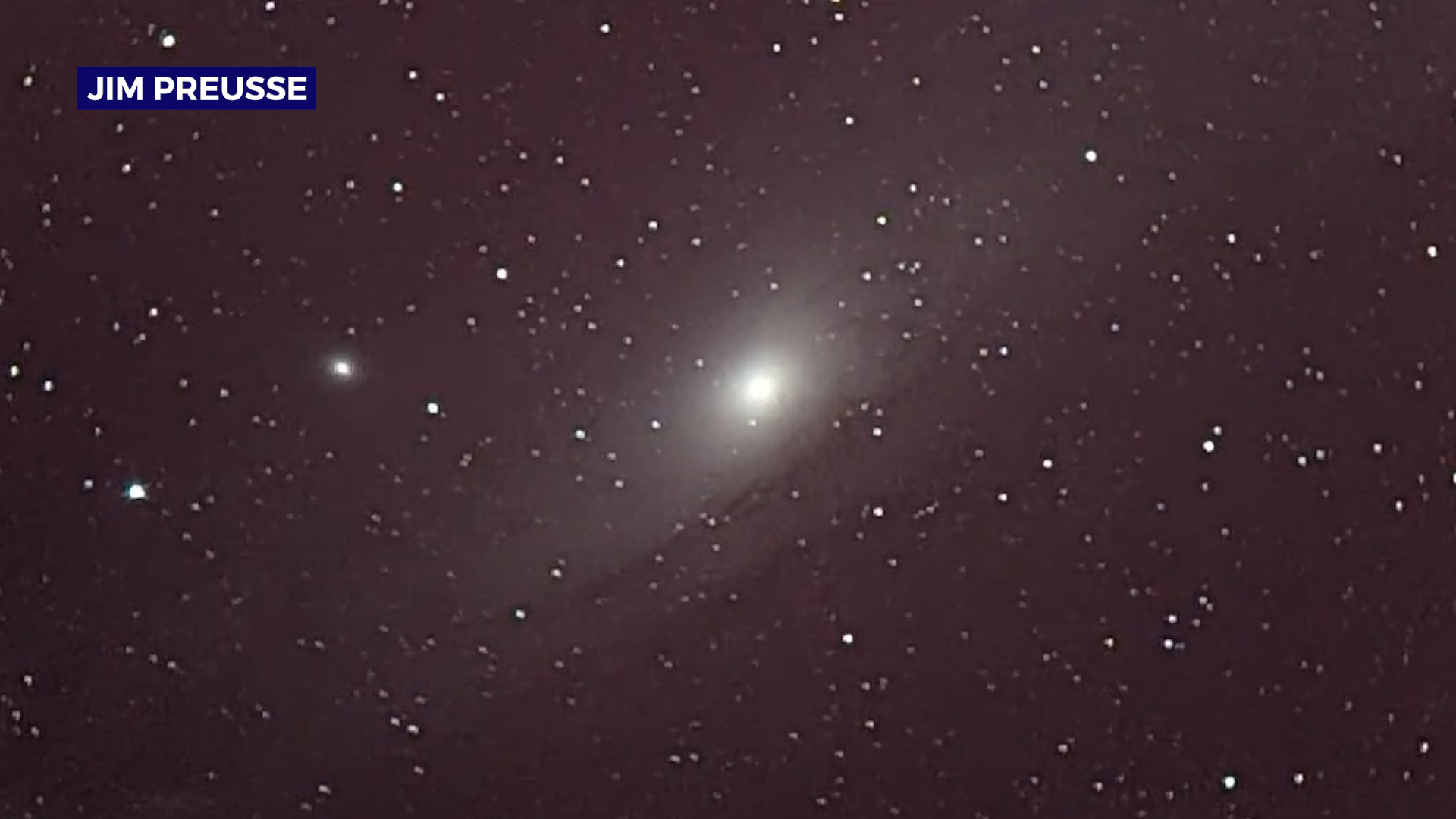 Pleiades star cluster & Andromeda Galaxy seen through the northern ...
