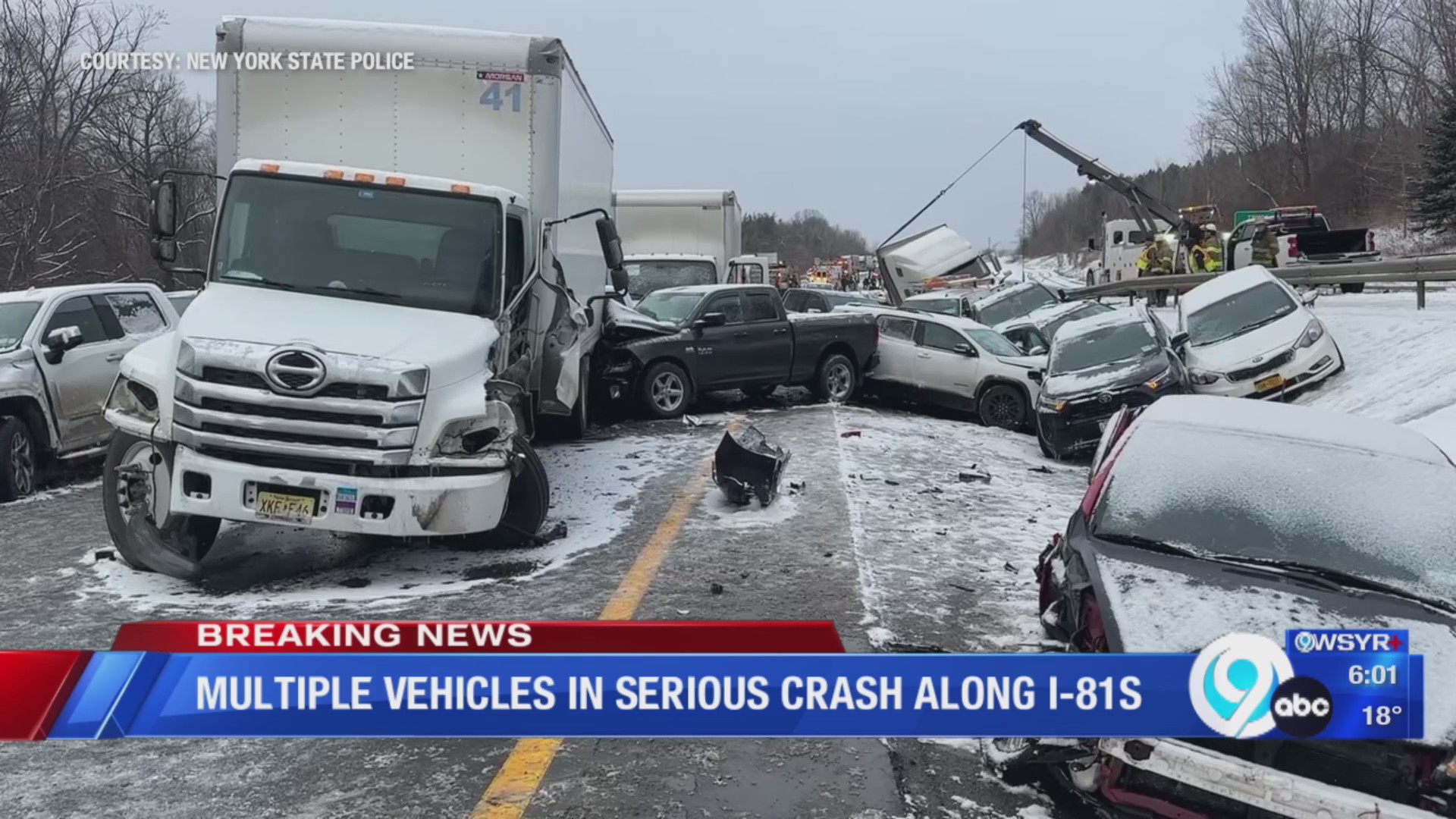Massive car pile-up closes both lanes of I-81 in LaFayette – RochesterFirst
