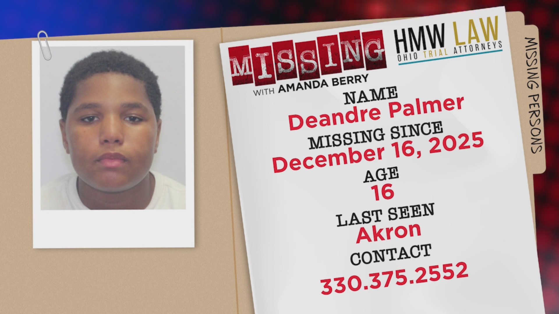Missing – Deandre Palmer – Fox 8 Cleveland WJW