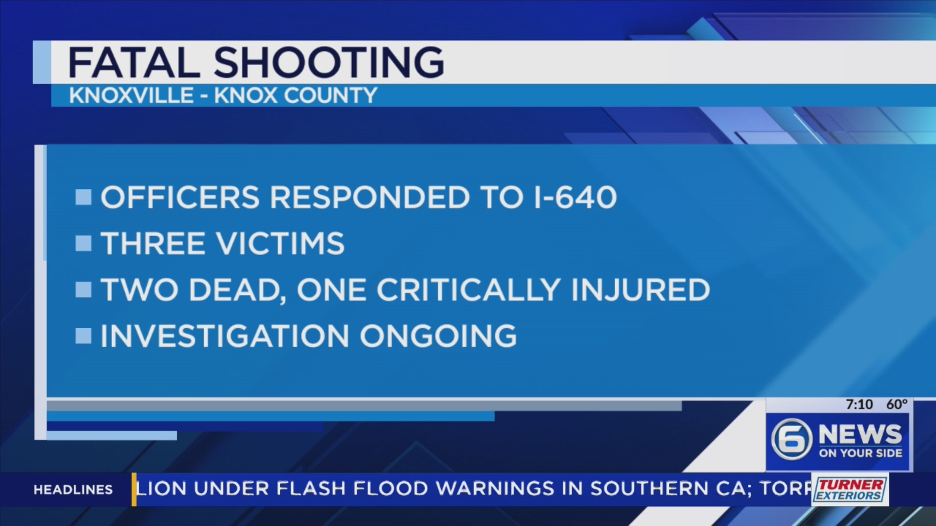 Knoxville Police investigate deadly shooting on I-640 – WATE 6 On Your Side