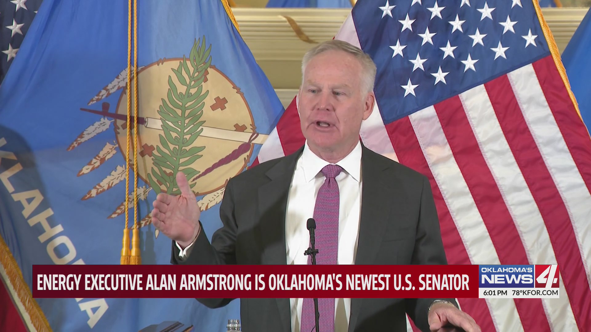 Energy executive Alan Armstrong is Oklahoma’s newest U.S. Senator ...