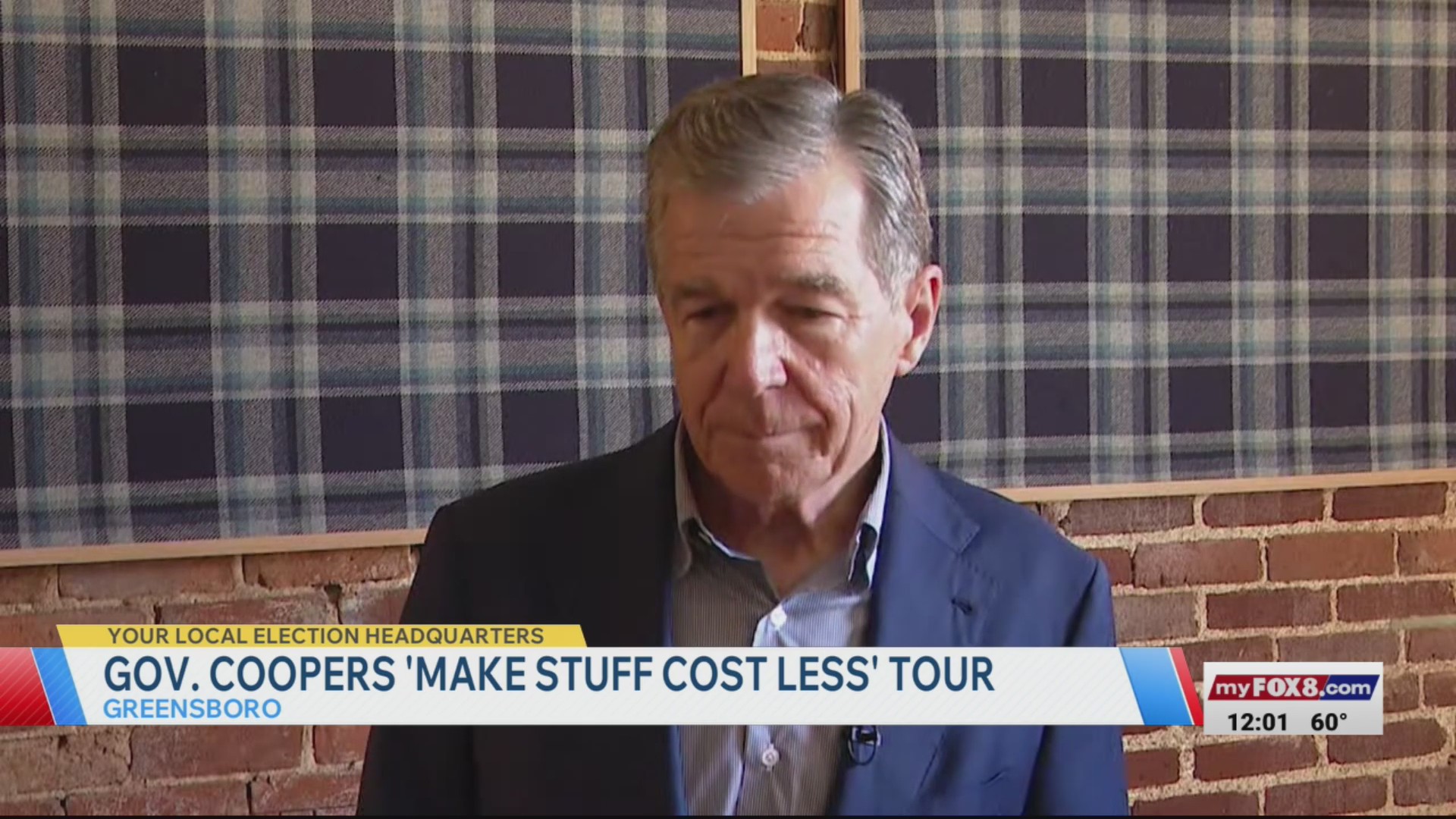Roy Cooper makes campaign stop in Greensboro for ‘Make Stuff Cost Less ...
