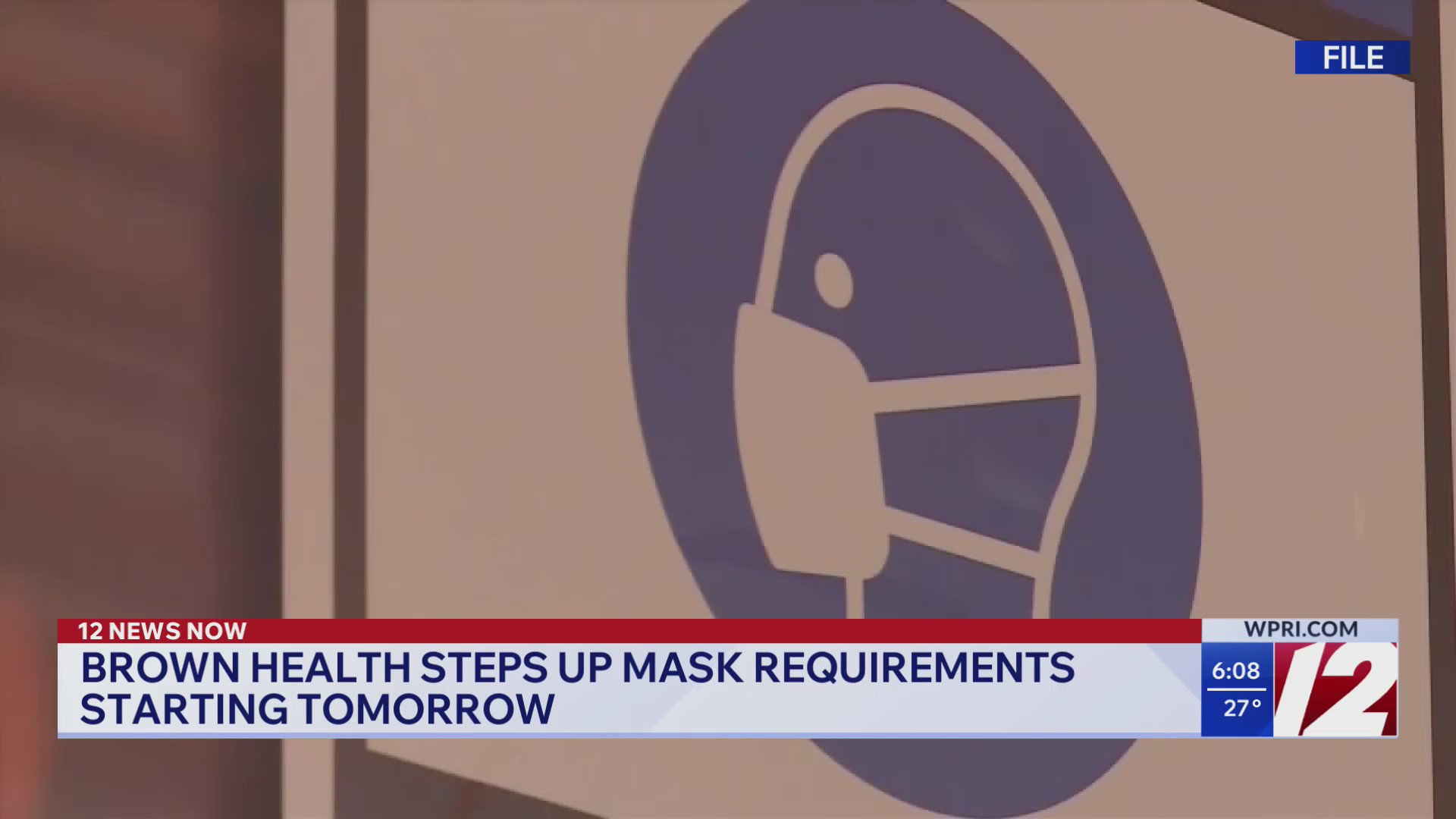Brown Health steps up mask requirements as flu numbers go up – WPRI.com