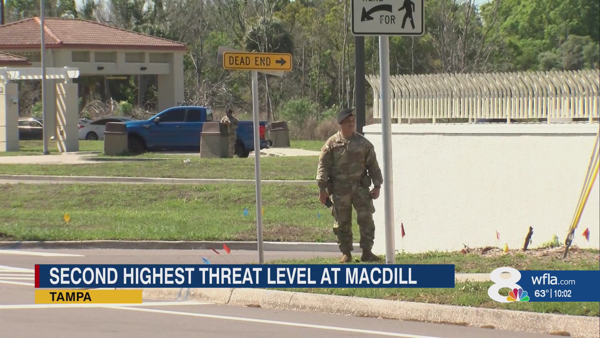 MacDill AFB announced on social media that it elevated its security ...