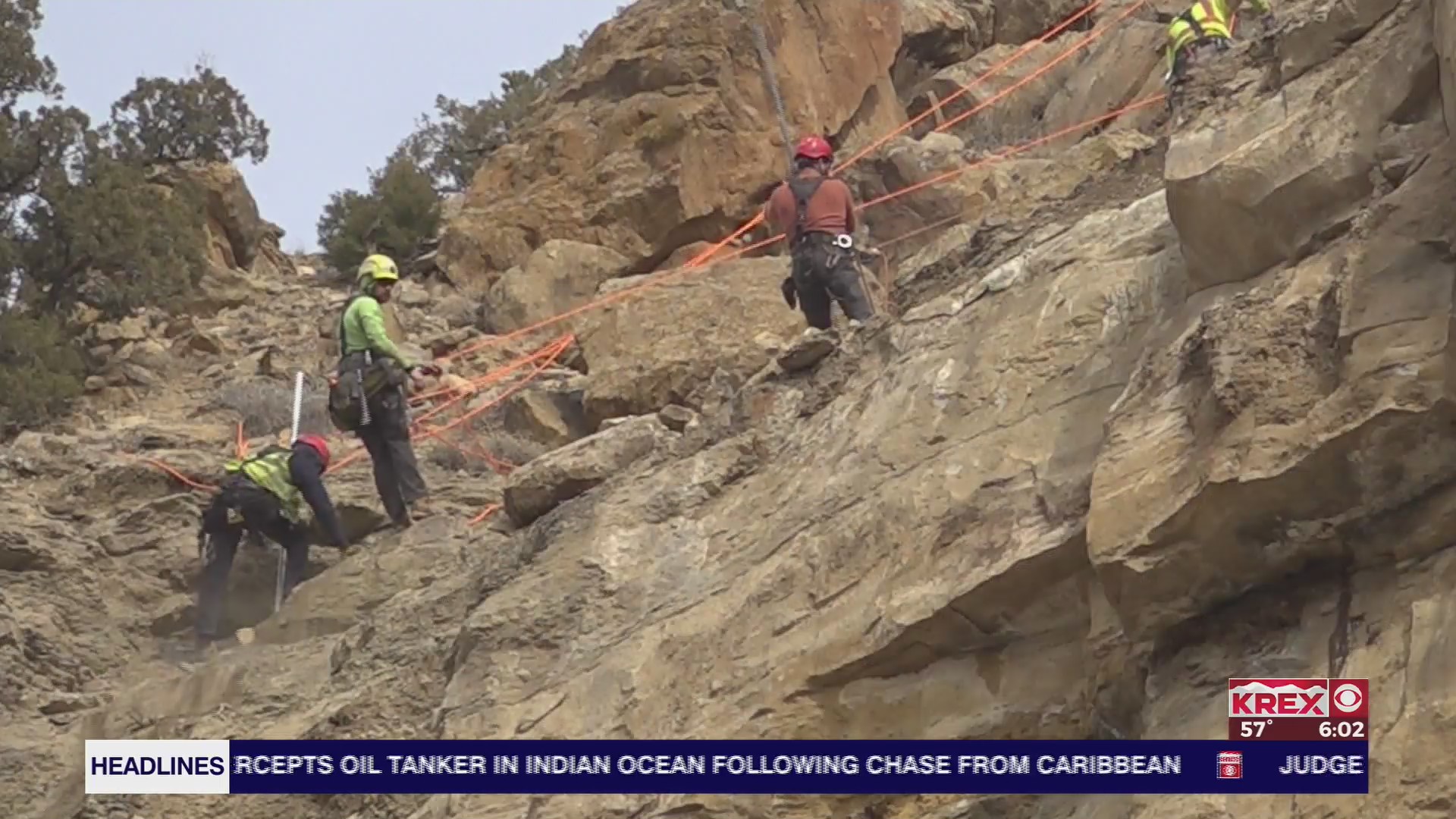 CDOT conducts rock scaling project on I-70 in De Beque Canyon ...