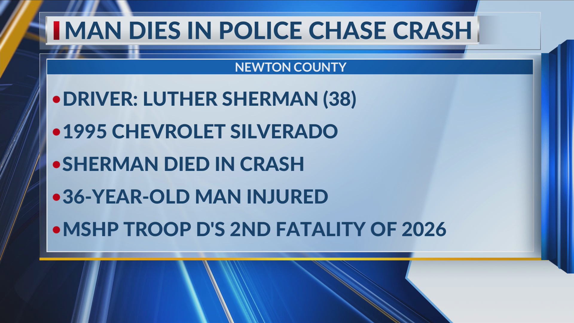 Joplin man killed in police chase crash near Seneca – KSNF/KODE ...