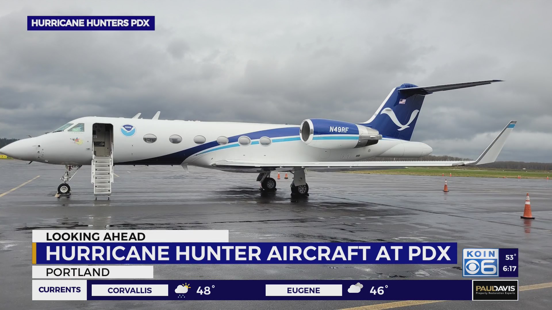 NOAA Hurricane Hunter Plane @ PDX – KOIN.com