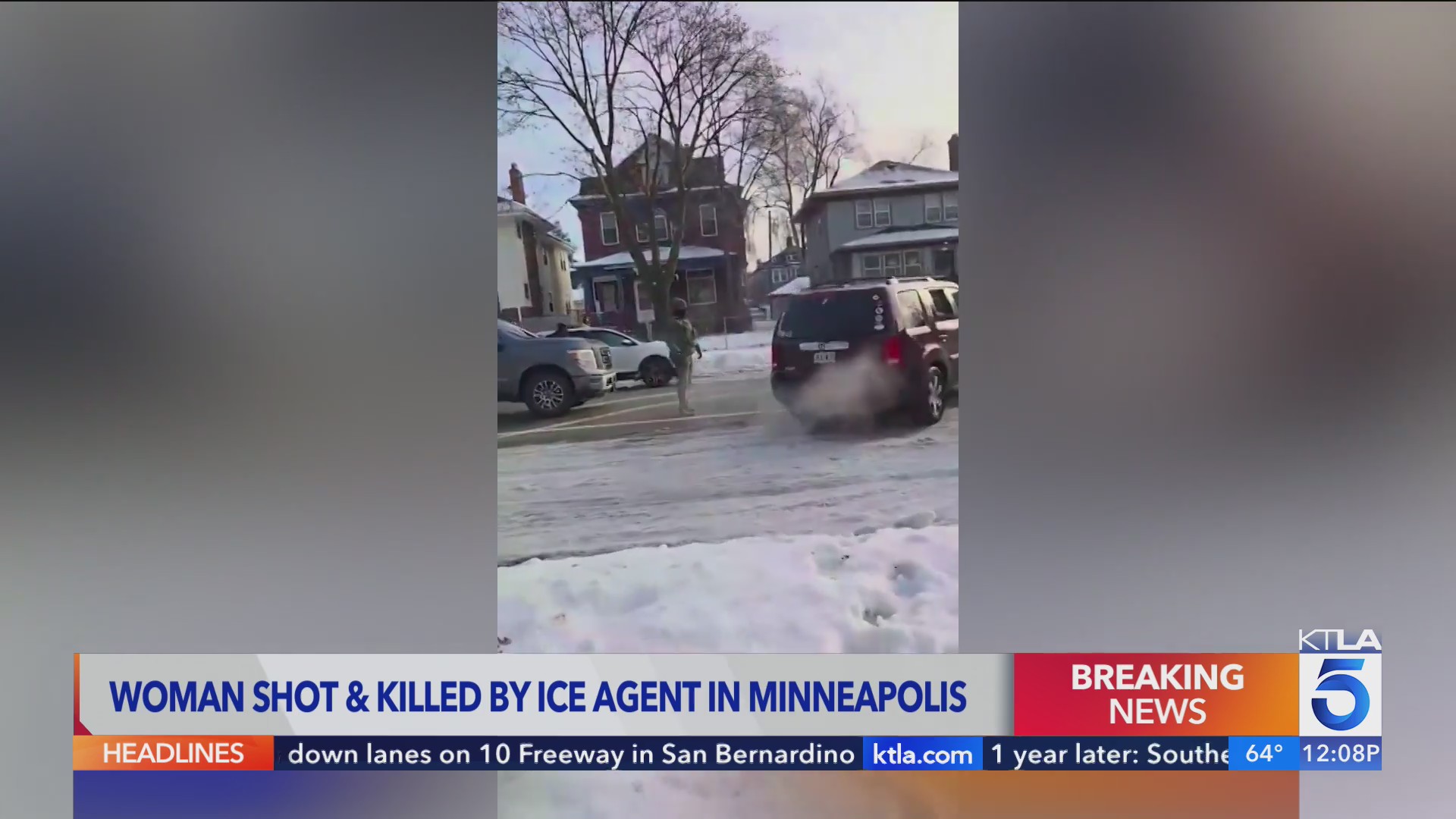 Video shows ICE officer open fire on driver in Minneapolis – KTLA