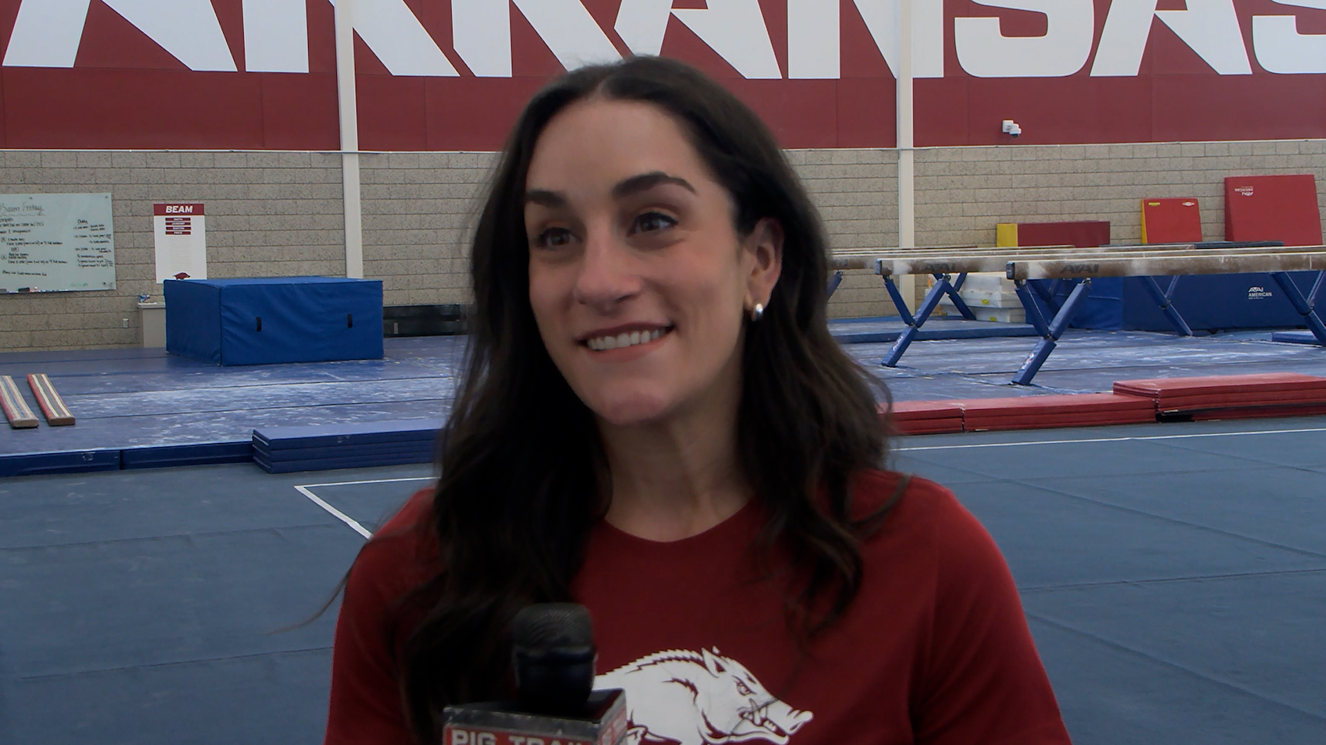 Gymnastics head coach Jordyn Wieber and Hailey Klein prepare for ...