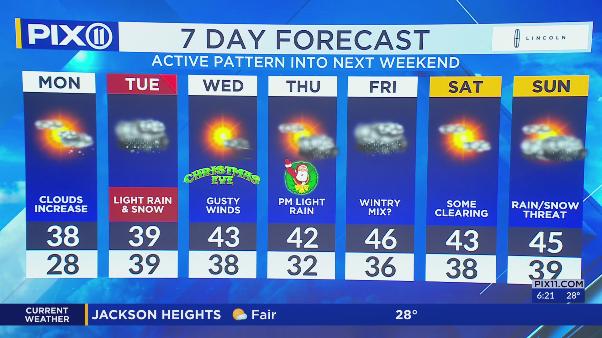 Snow expected in NY, NJ before Christmas – PIX11