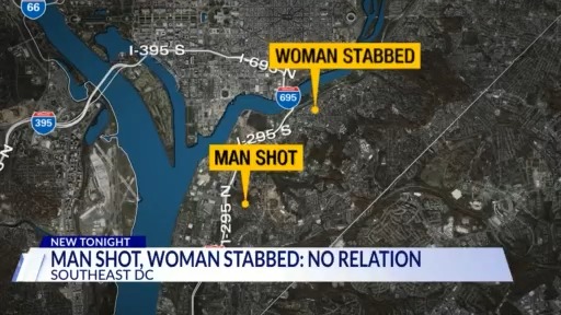 Man shot, woman stabbed in separate incidents less than an hour apart ...