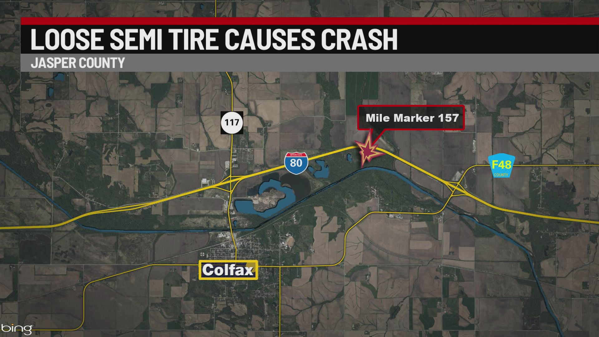 1 killed when semi’s wheel falls off, causing crash on I-80 in Jasper ...