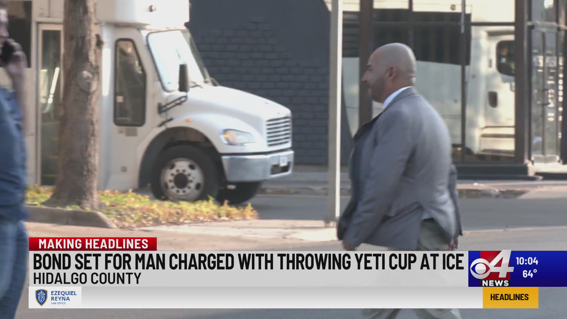 Bond Set for Man Charged with Throwing Yeti Cup At ICE – KVEO-TV