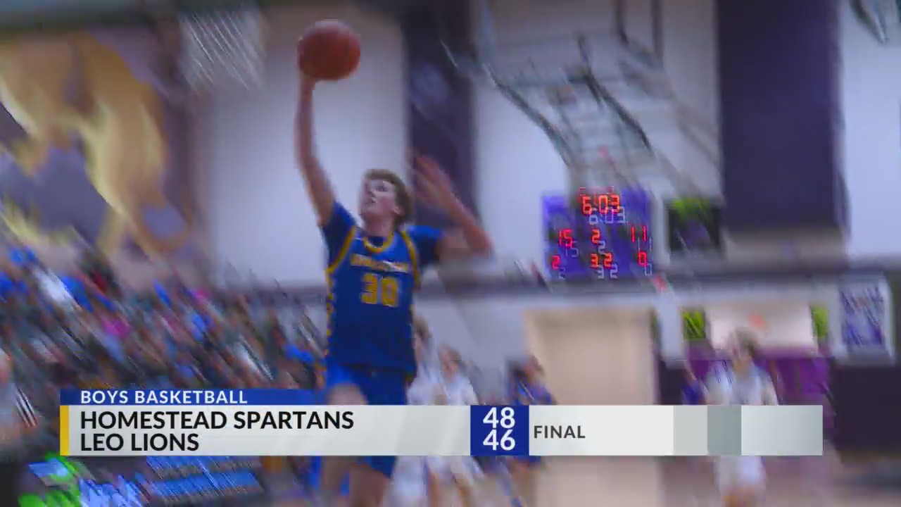 Homestead nips Leo 48-46 in boys basketball on 12/22/25 – WANE 15
