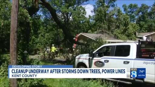 Cleanup underway after storms down trees, power lines – WOODTV.com