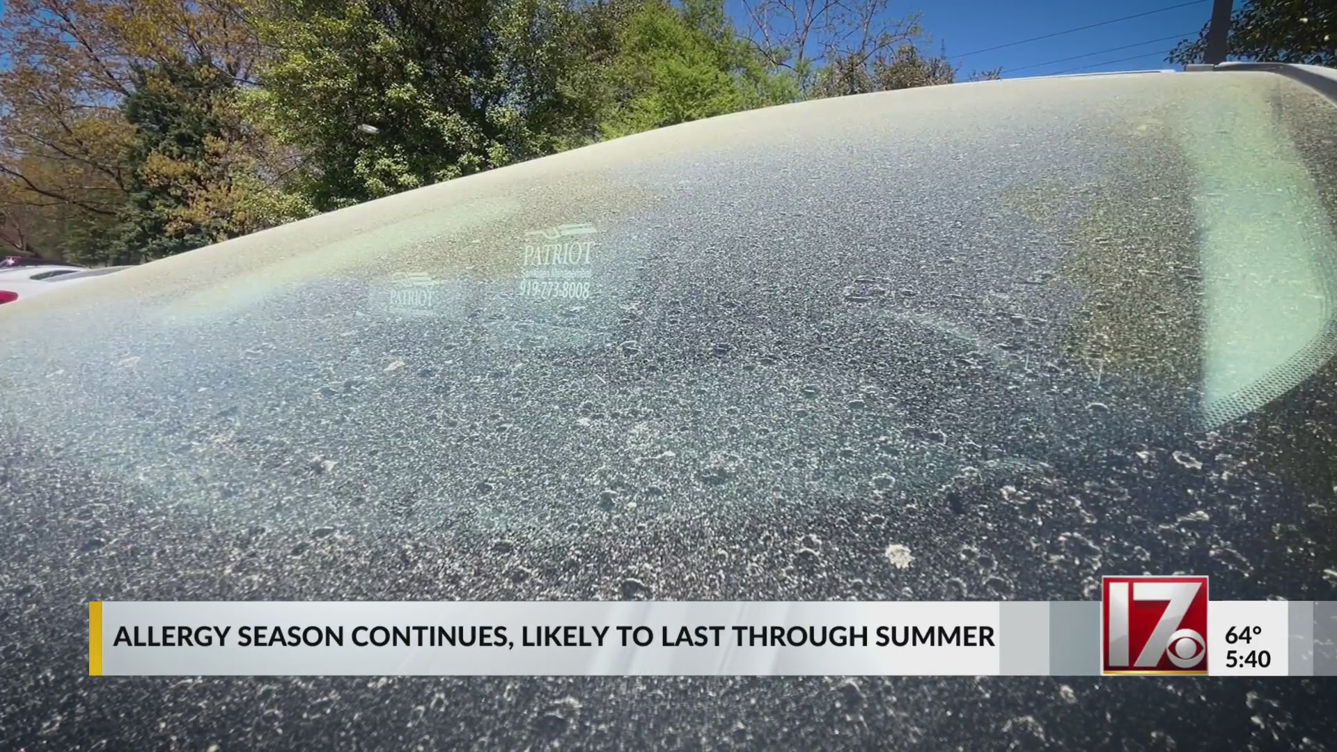 Allergy season continues in NC with yellow pollen – CBS17.com