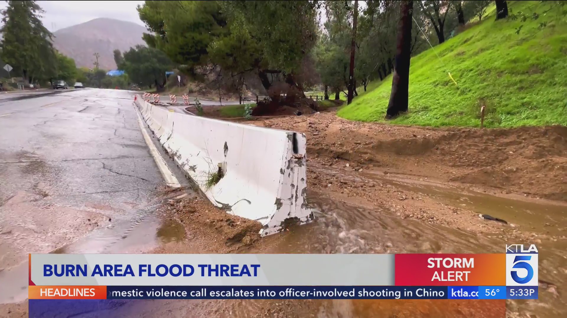 Intensifying Southern California storm threatens burn scar areas with ...