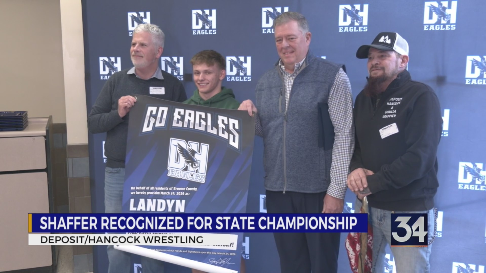 Deposit/Hancock’s Shaffer honored for State Title – WIVT – News 34