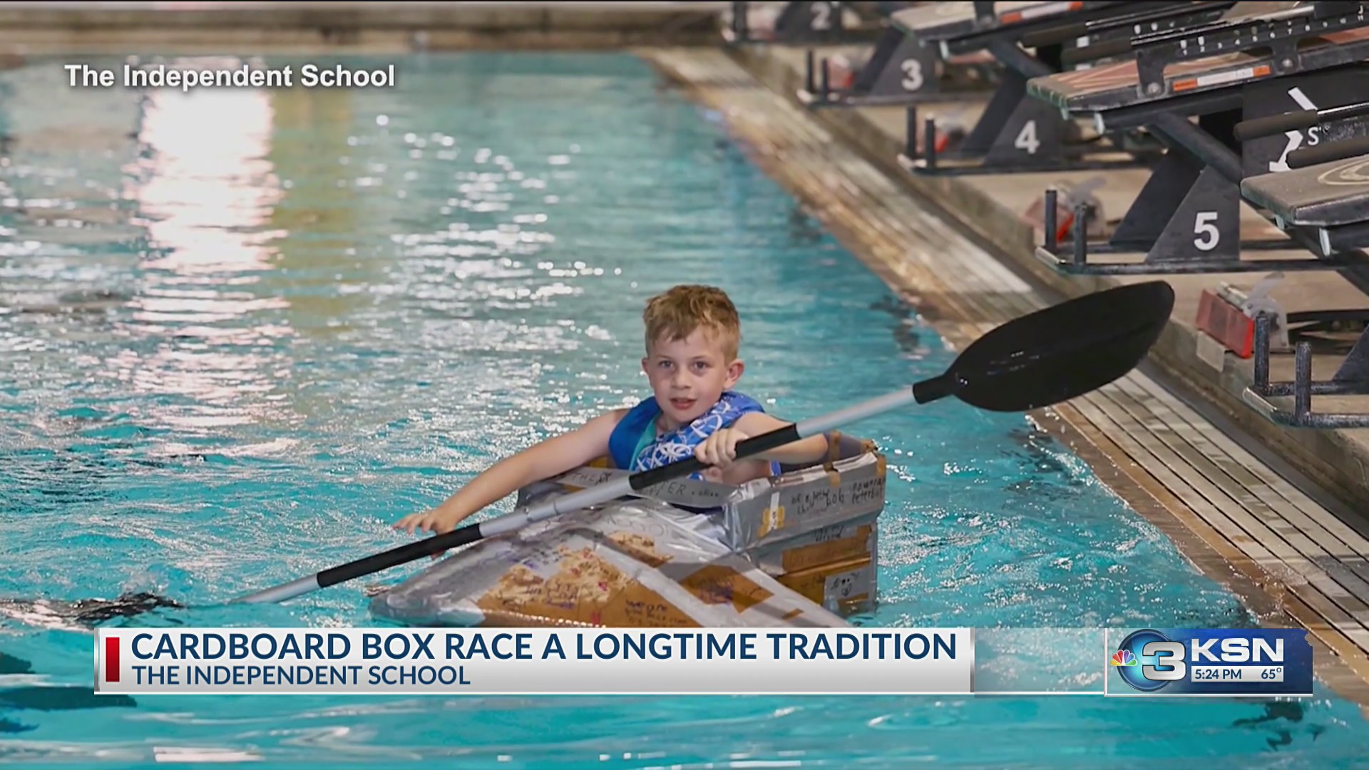 Sink or sail: Cardboard boats take over Wichita pool – KSN-TV