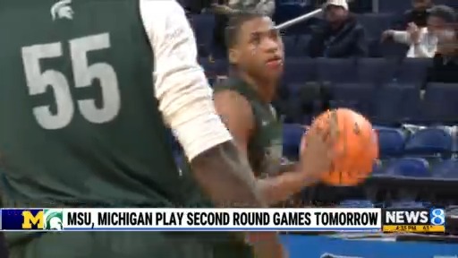 MSU, Michigan play second round games tomorrow – WOODTV.com