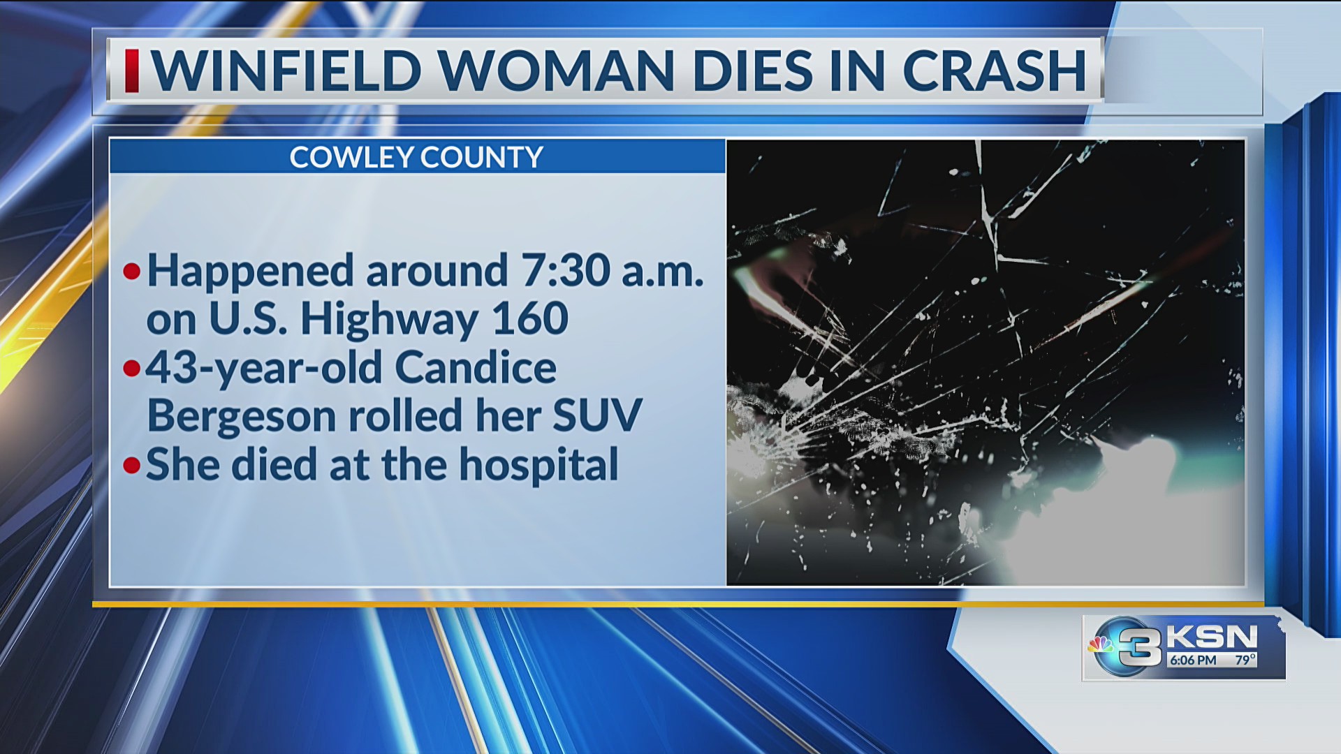 Woman dies after rollover crash near Winfield – KSN-TV