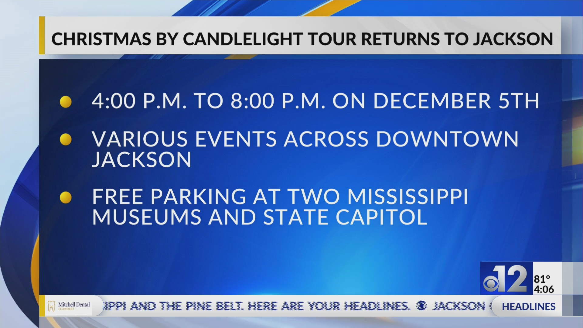 Christmas by Candlelight Tour returns to Jackson in 2025 – WJTV