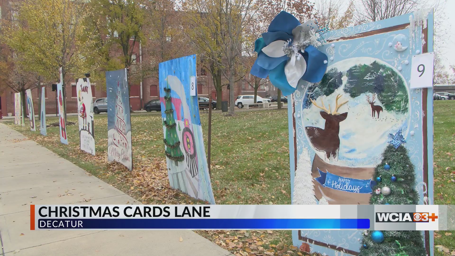 Giant Christmas cards take over Decatur park for ‘Christmas Card Lane ...