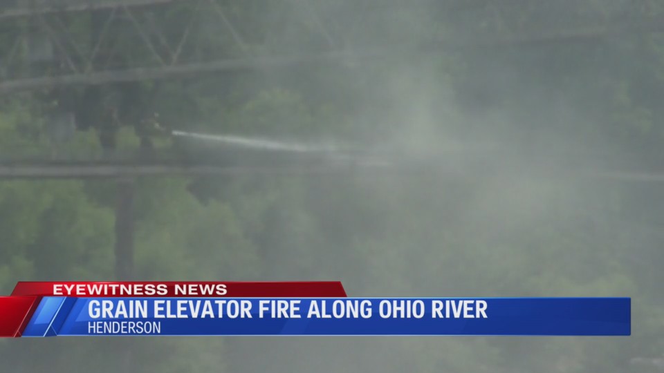 Fire crews battle grain elevator fire on Henderson riverfront ...