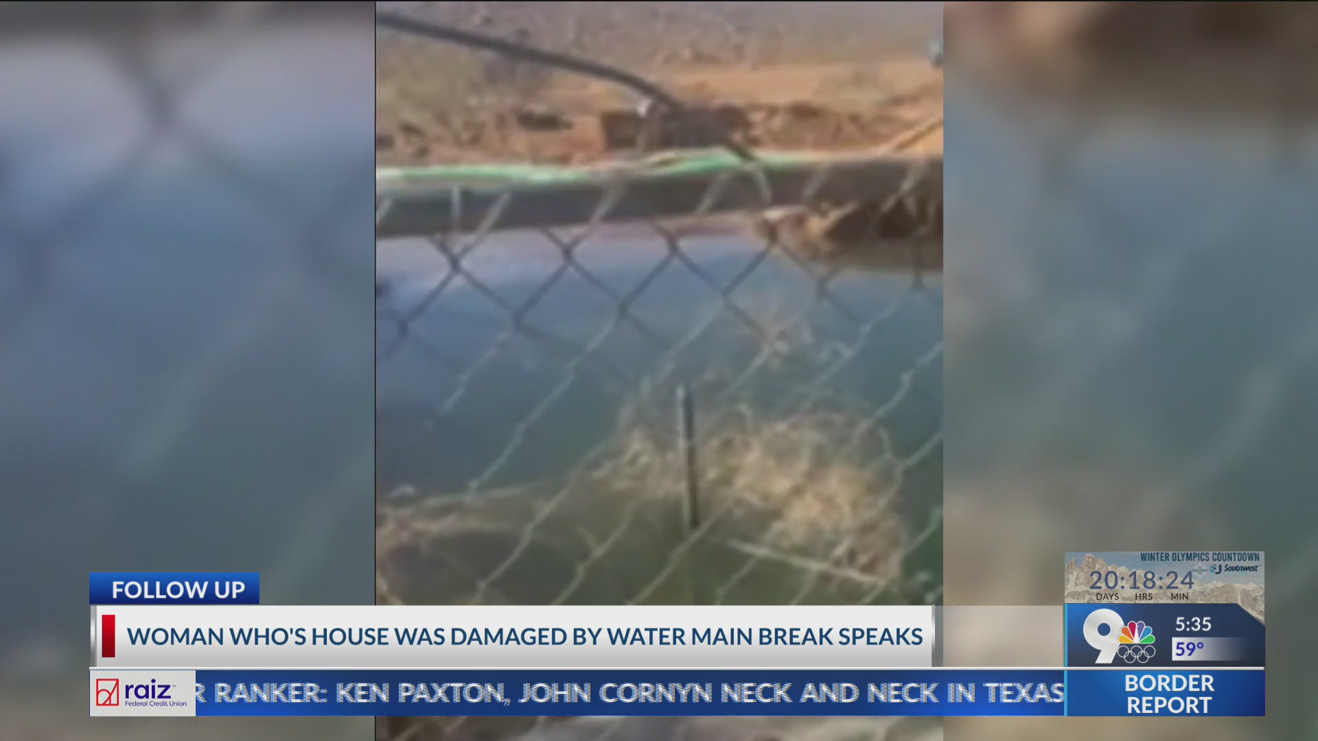 Family of 10 displaced by water main break – KTSM 9 News