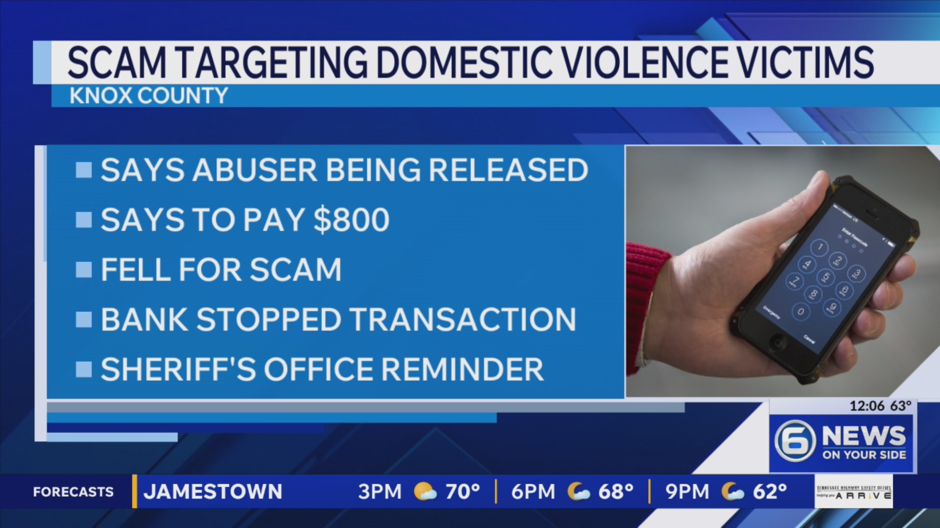 Knox County Sheriff’s Office warns of scam targeting domestic violence ...