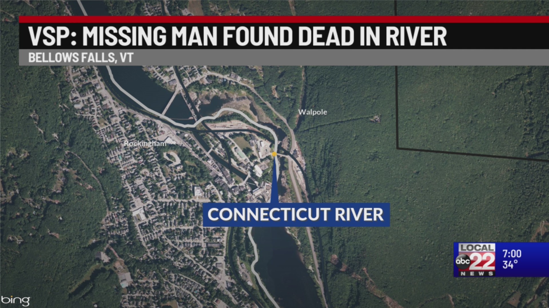 Missing man possibly found dead in Connecticut River – ABC22 & FOX44