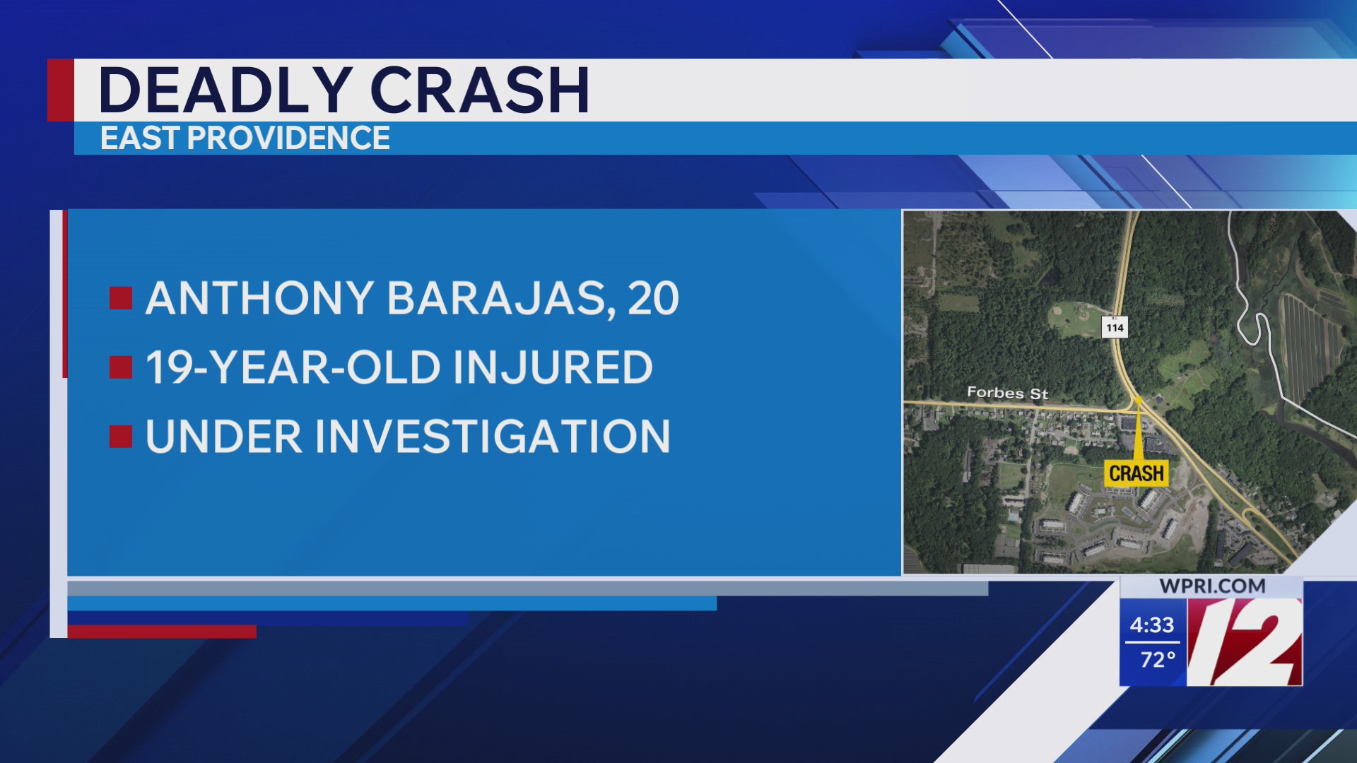 Anthony Barajas dies after rollover crash in East Providence – WPRI.com