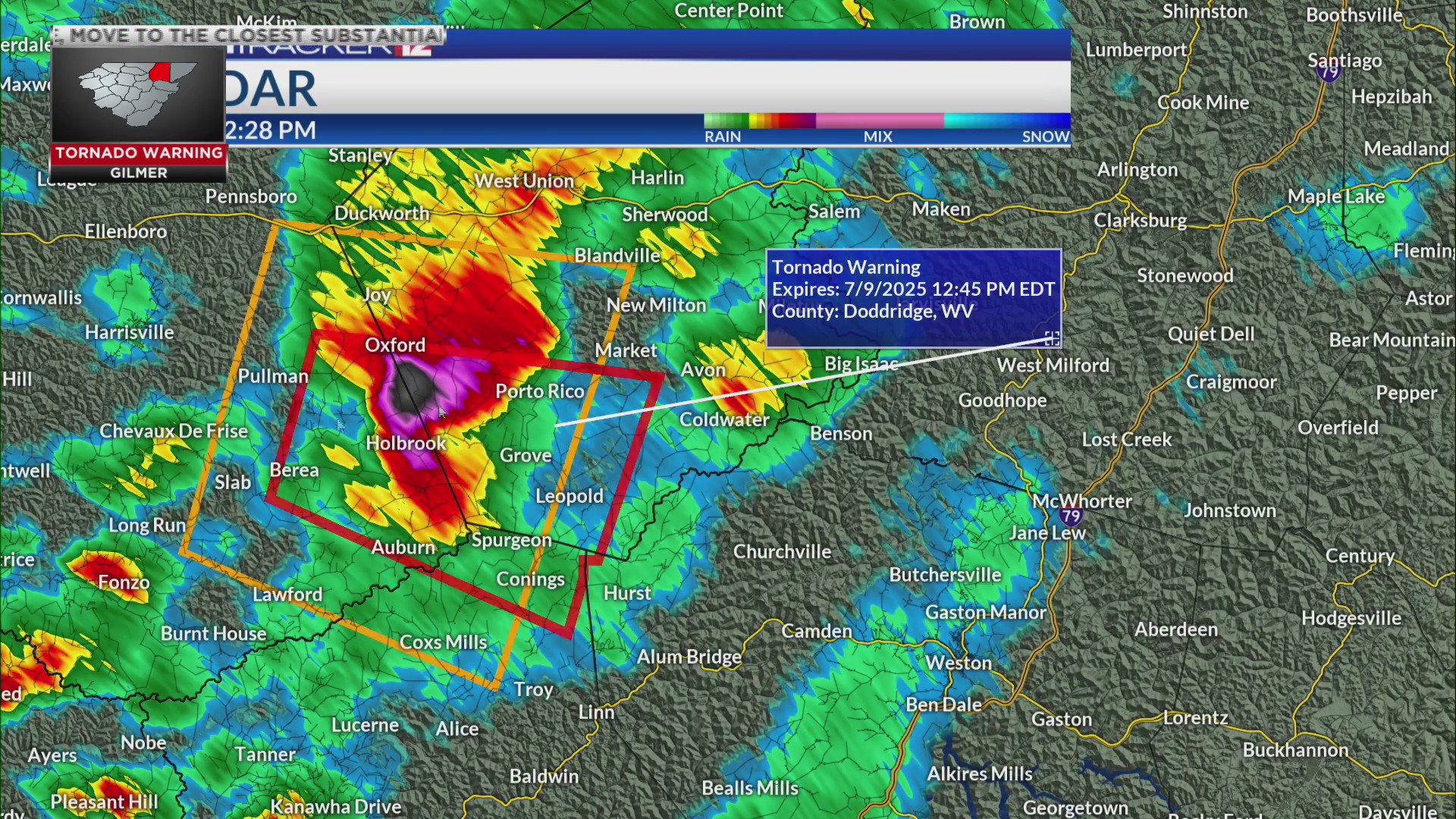 Tornado Warning coverage (Warning Expired) – WBOY.com
