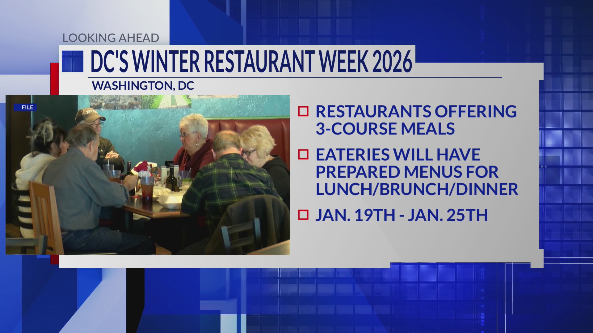DC Winter Restaurant Week 2026 begins – DC News Now | DC, Virginia ...