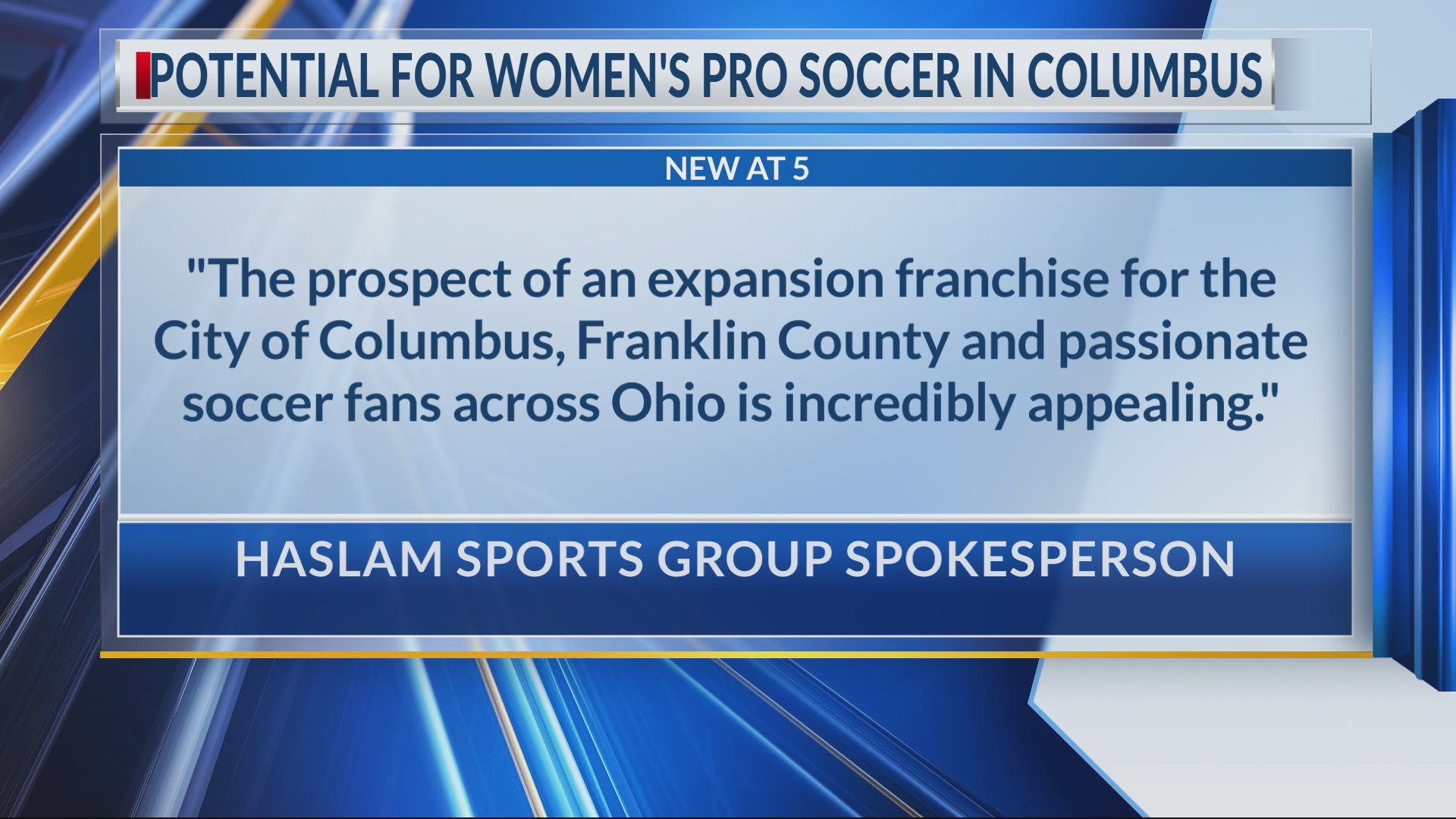 Columbus could get women’s professional soccer team – NBC4 WCMH-TV