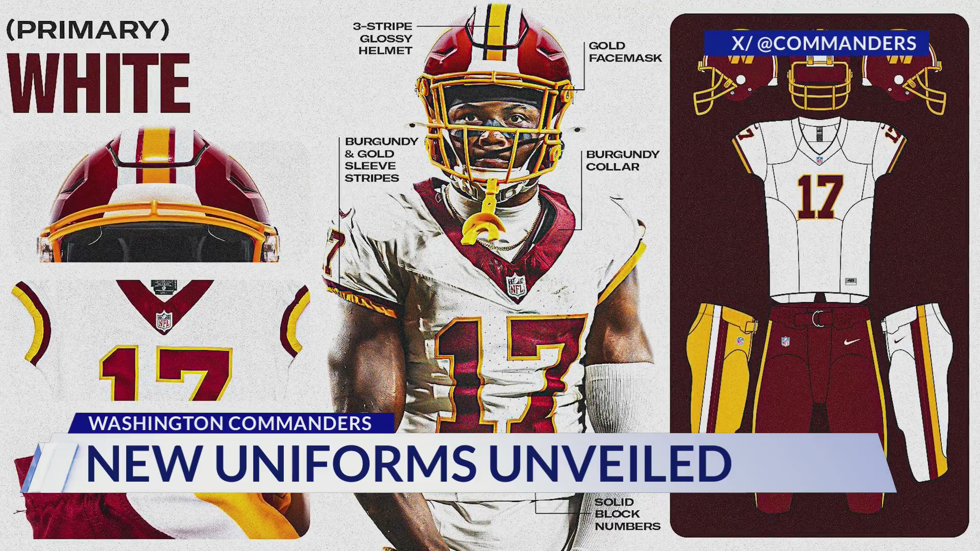 Commanders unveil new uniforms – DC News Now | DC, Virginia, Maryland ...