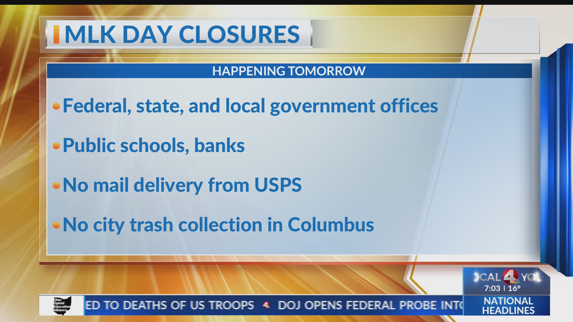 What’s closed on MLK Day – NBC4 WCMH-TV