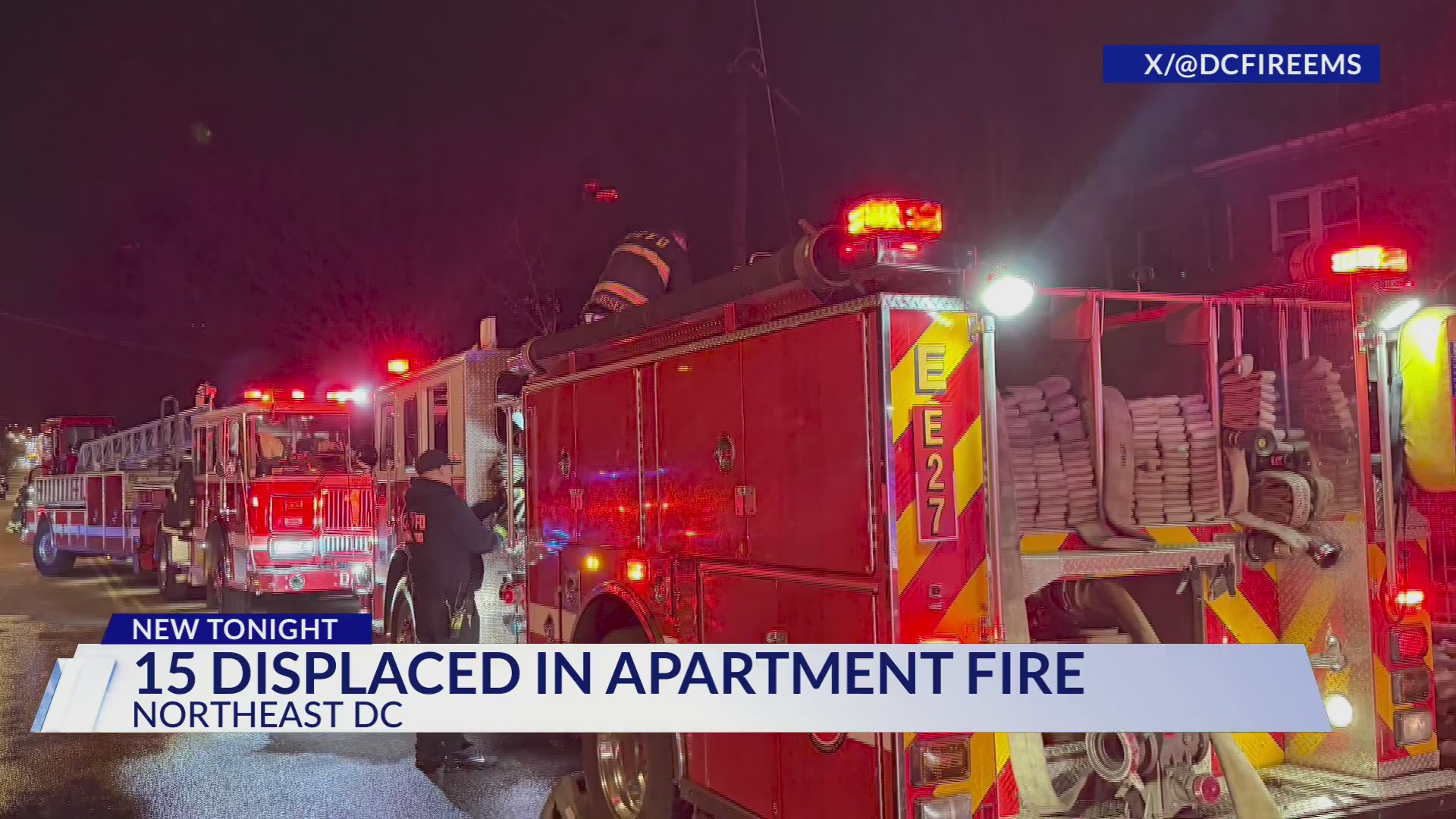 15 displaced in Northeast DC apartment fire – DC News Now | DC ...