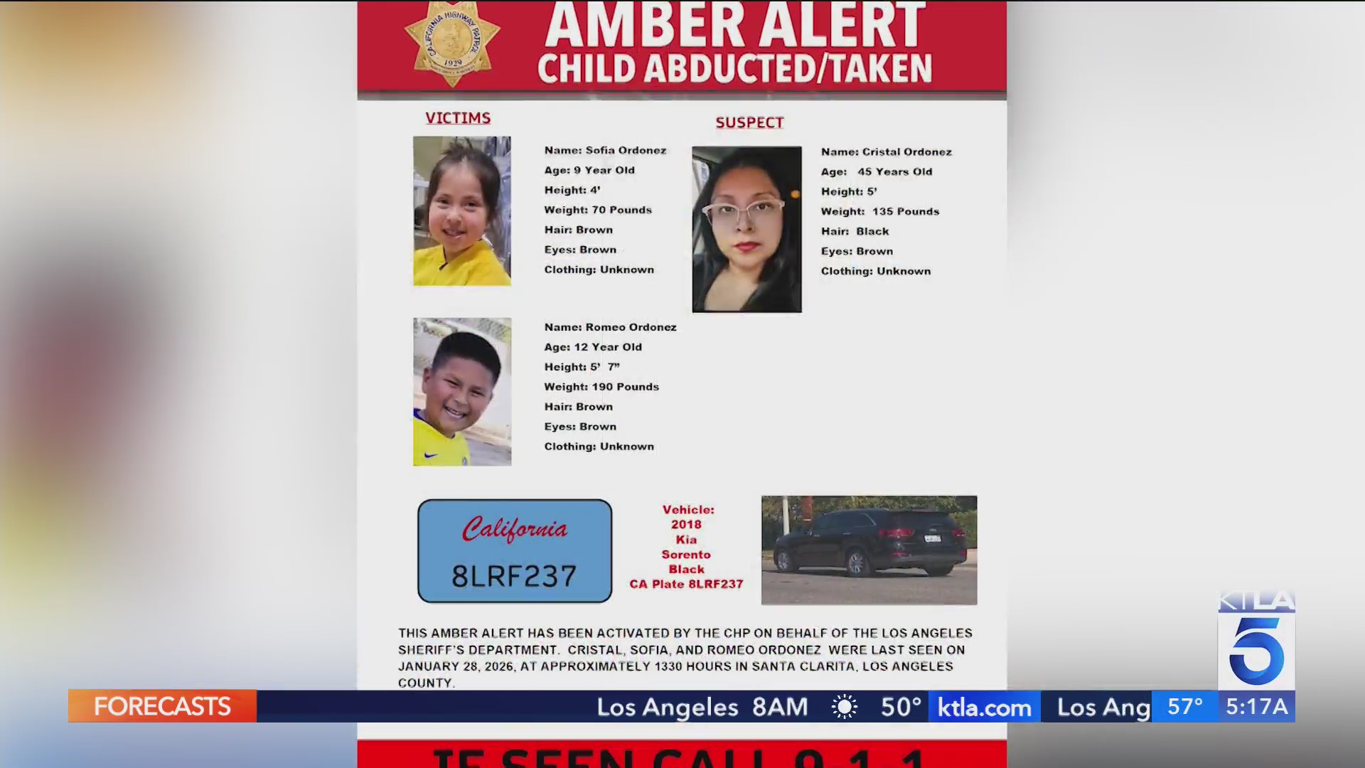 Amber Alert issued for 2 abducted children last seen in Santa Clarita ...