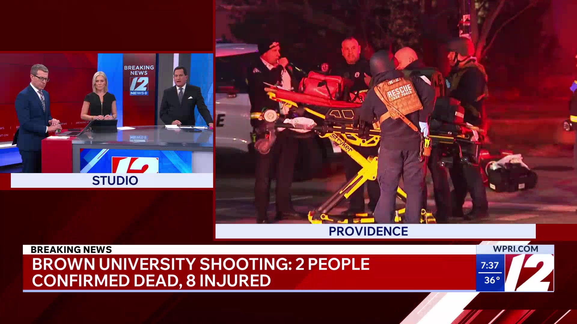 7:30 PM: Alexandra Leslie with an update from Rhode Island Hospital ...