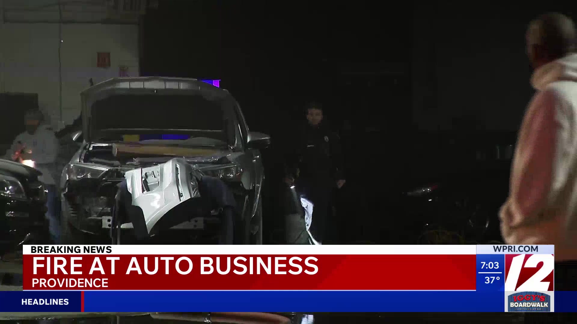 Crews extinguish fire at Providence auto body shop – WPRI.com
