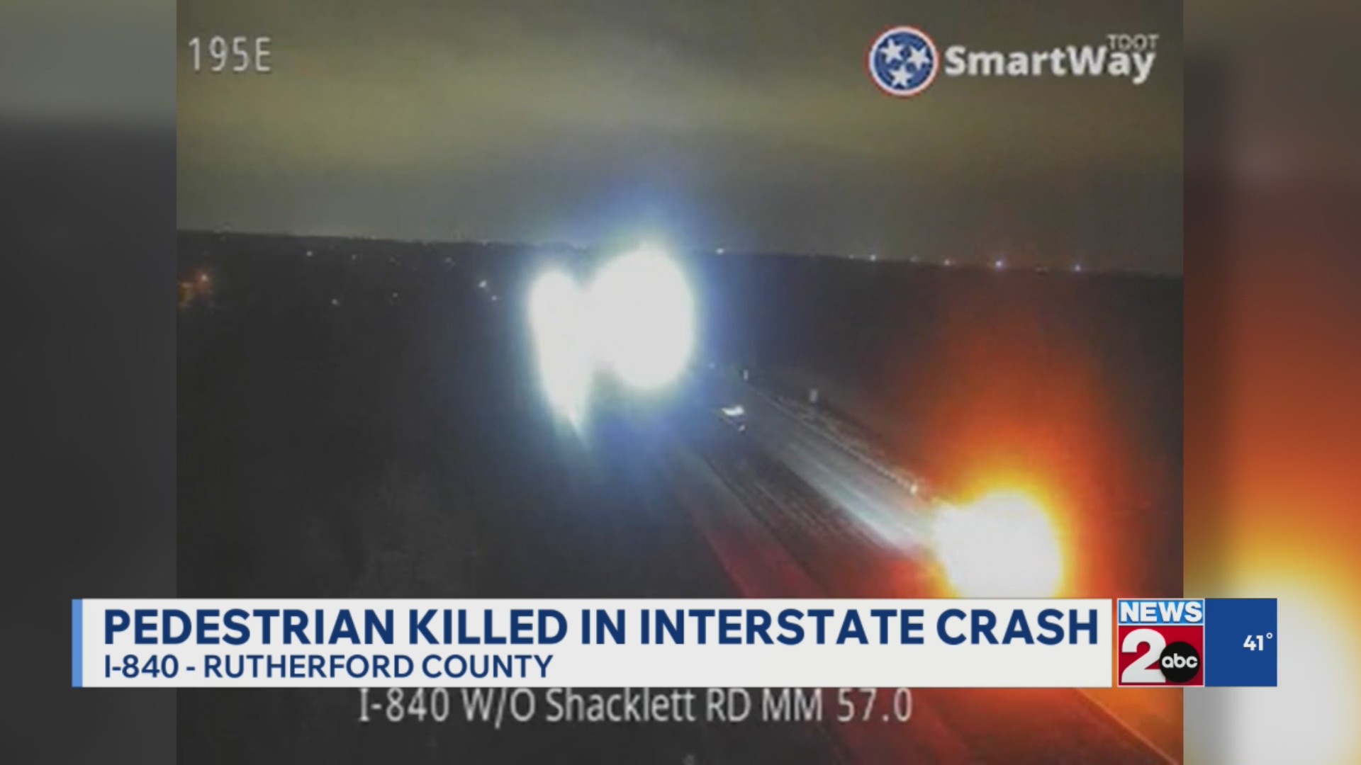Pedestrian killed in interstate crash – WKRN News 2
