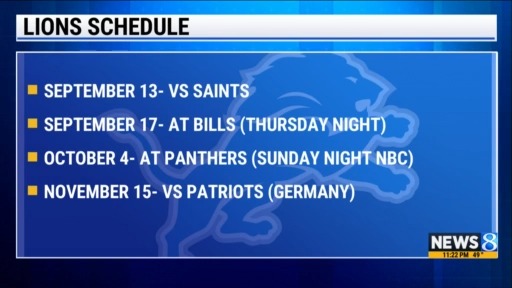 Lions schedule released – Eyewitness News (WEHT/WTVW)