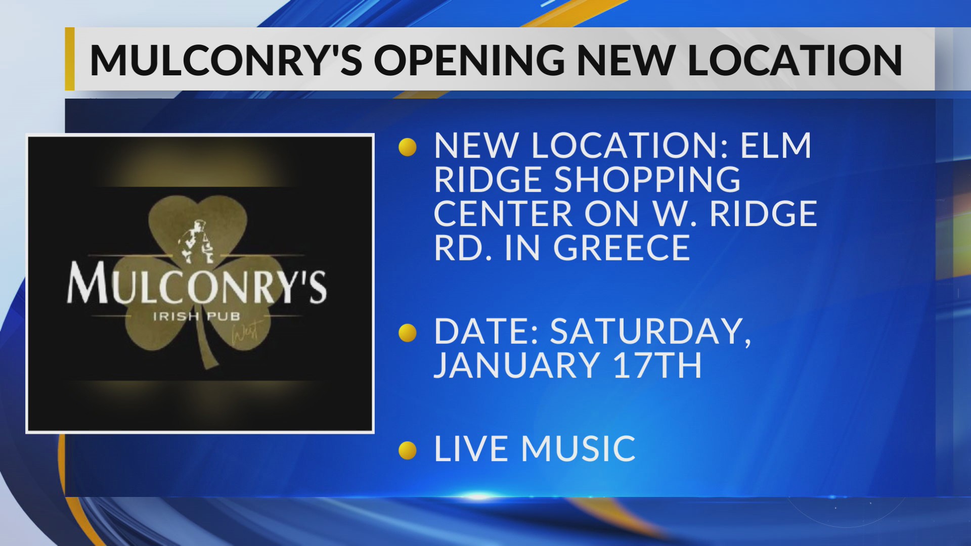 Mulconry’s to welcome new location to Greece on January 17 – RochesterFirst