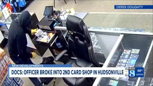 Docs: GRPD officer broke into second card shop in Hudsonville – WOODTV.com