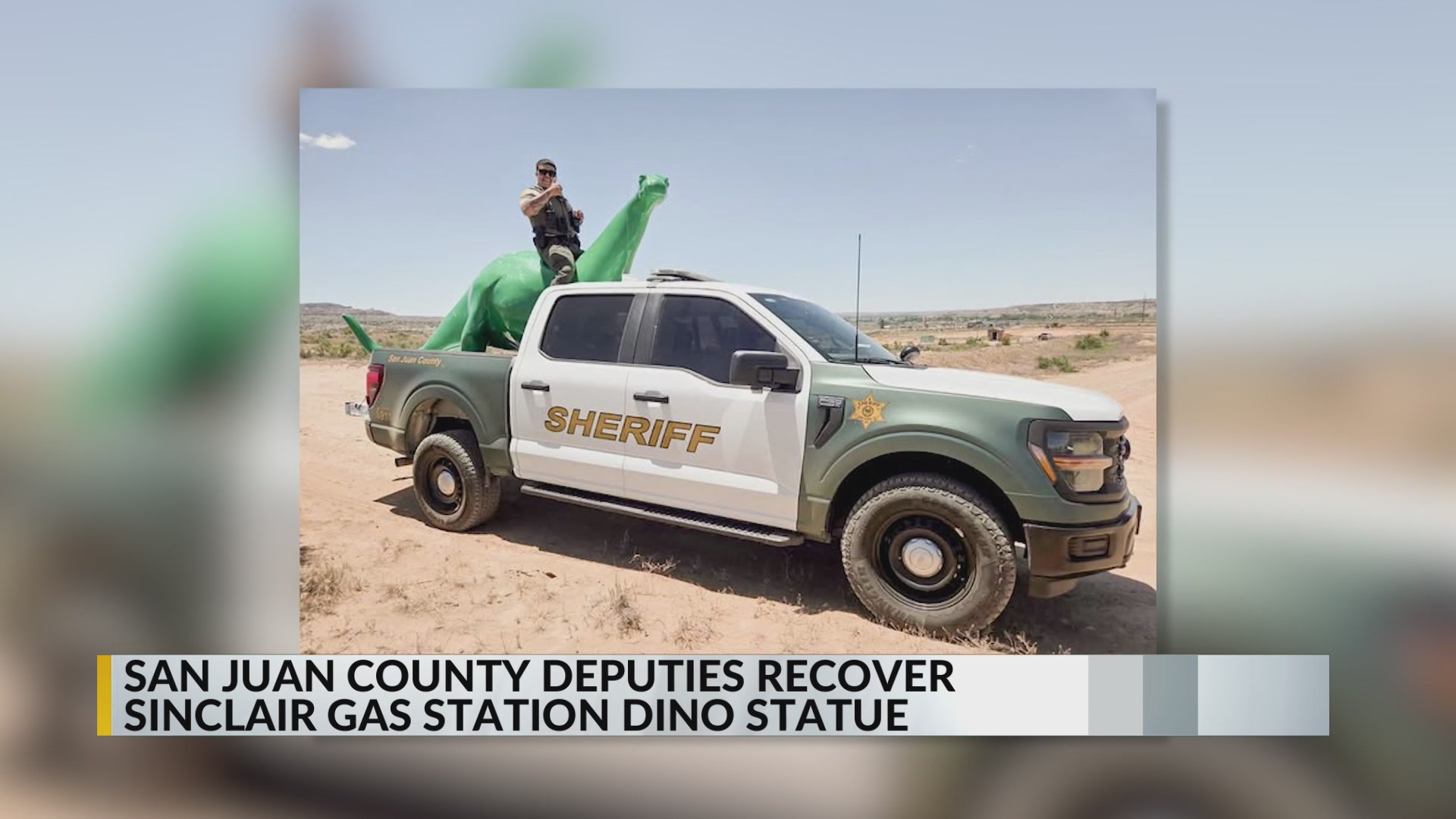 San Juan Co. deputies recover Sinclair gas station dinosaur statue ...