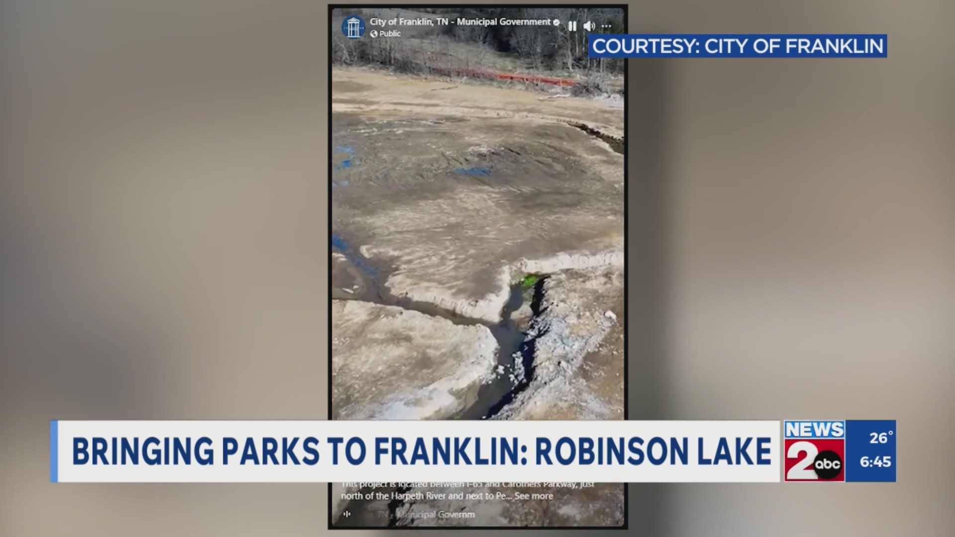 Bringing parks to Franklin: Robinson Lake, Pearl Park – WKRN News 2