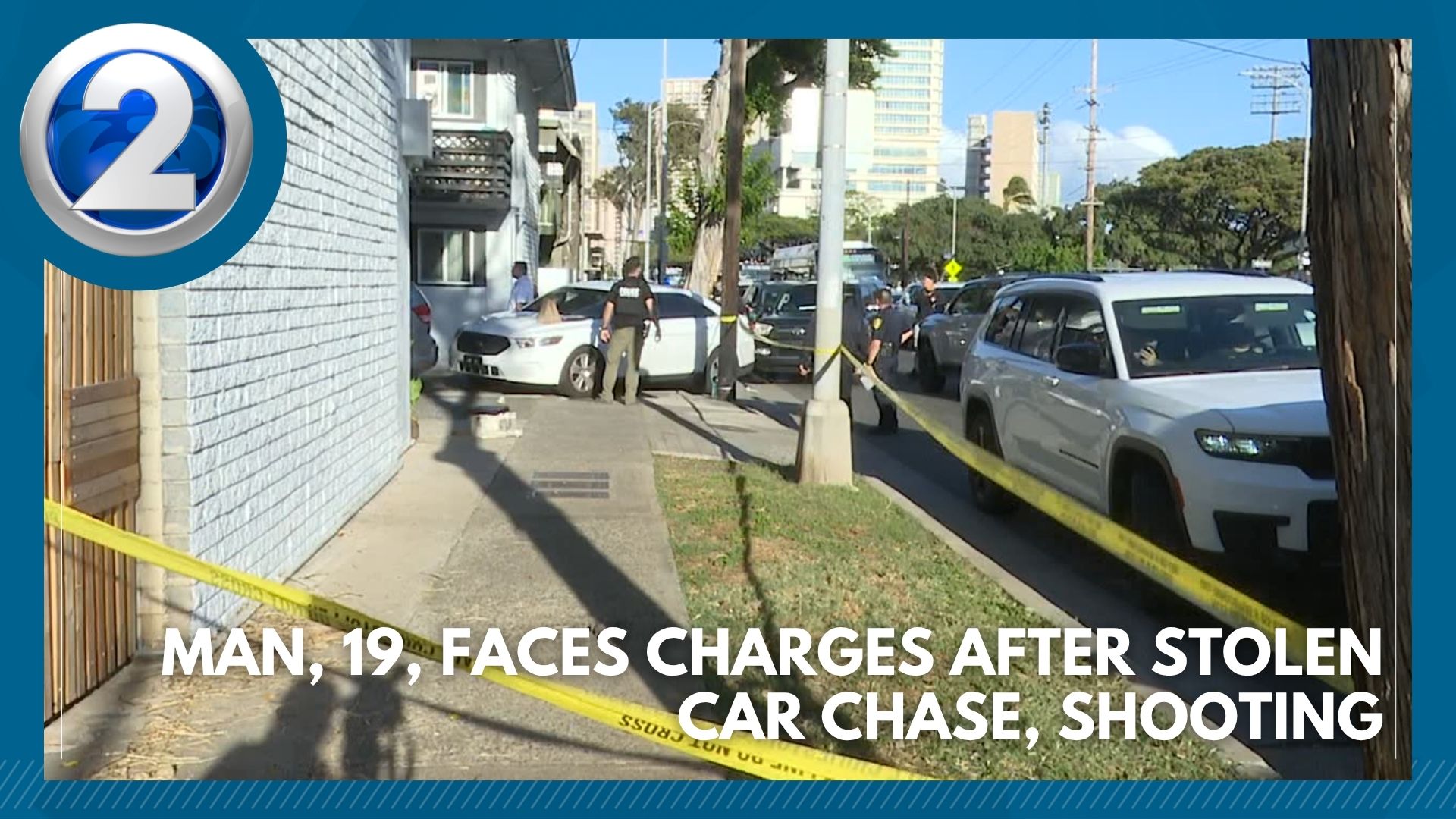 Man, 19, faces charges after stolen car chase, shooting – KHON2